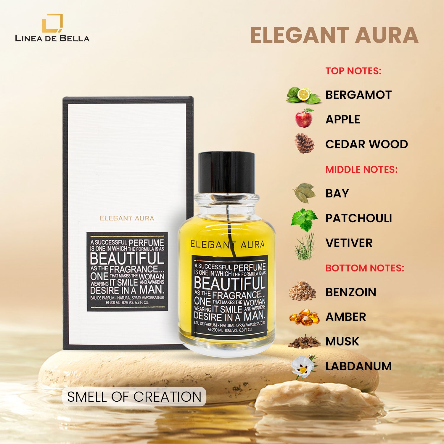 LINEA DE BELLA ELEGANT AURA EDP 200ML - UNISEX